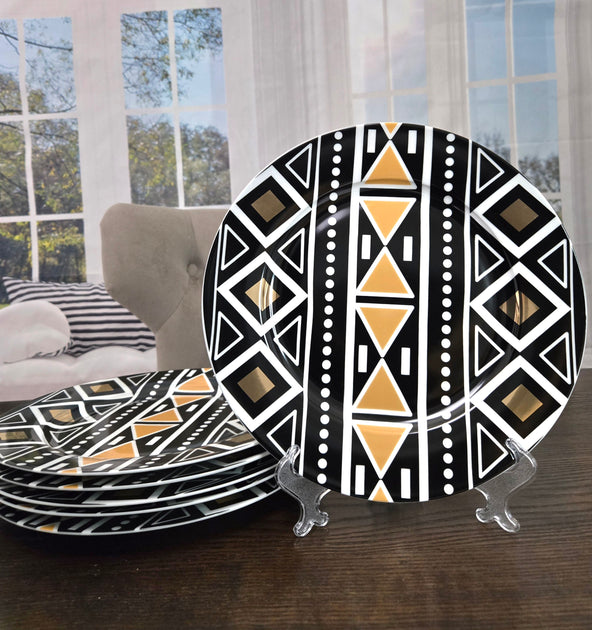 6pcs African Art Dinnerware – Oyelakin Dinners (African Art Dinnerware)