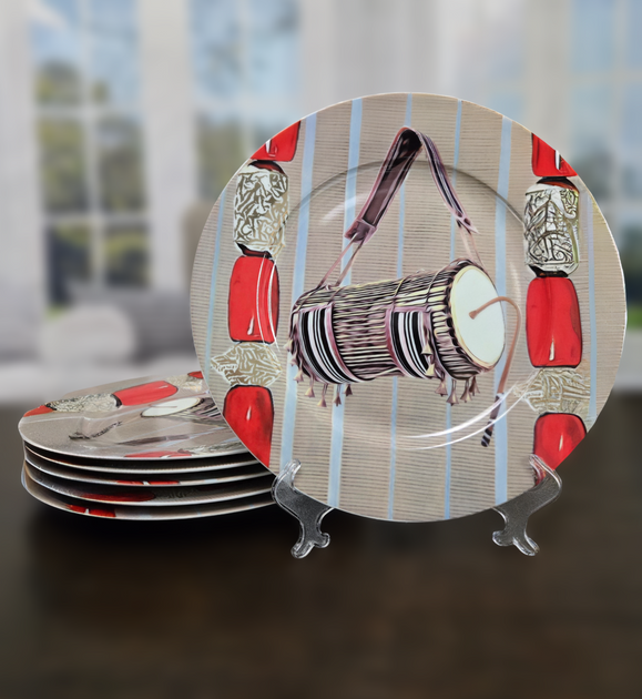 6pcs African Art Dinnerware – Oyelakin Dinners (African Art Dinnerware)