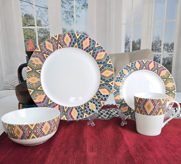 African Art Dinnerware, African Art plates. Artisitic dinning ...